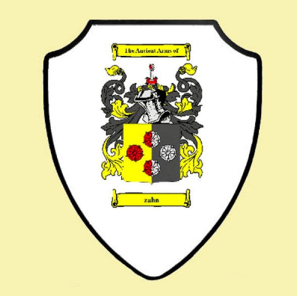 Zahn German Coat of Arms Family Crest Wooden Wall Plaque Shield - For ...