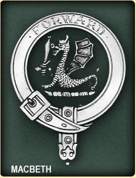 MacBeth Clan Badge Polished Sterling Silver MacBeth Clan Crest - For ...