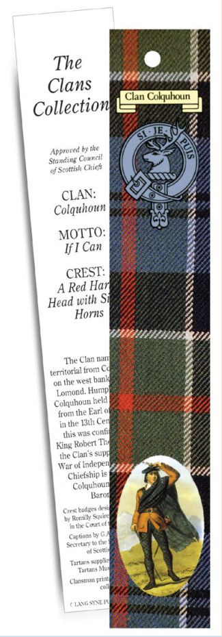 Colquhoun Clan Tartan Colquhoun History Bookmarks Set of 2 - For ...