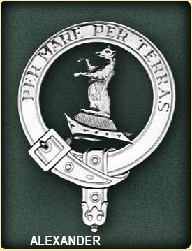 Alexander Clan Badge Polished Sterling Silver Alexander Clan Crest ...