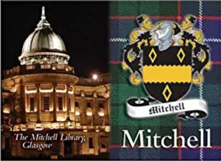 Mitchell Coat of Arms Scottish Family Name Fridge Magnets Set of 2 ...