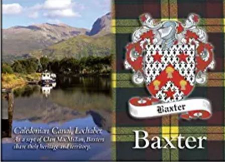 Baxter Coat of Arms Scottish Family Name Fridge Magnets Set of 2 - For ...