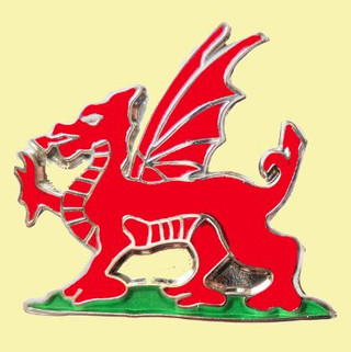 Welsh Dragon Figure Enamel Badge Lapel Pin Set x 3 - For Everything ...
