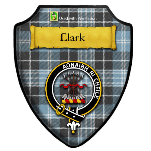 Clark Ancient Tartan Crest Wooden Wall Plaque Shield - For Everything ...