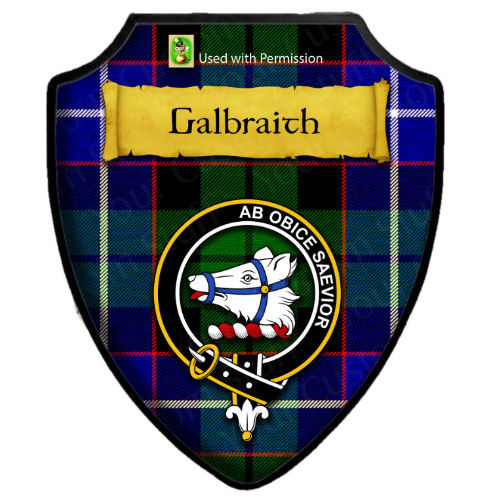 Galbraith Hunter Tartan Crest Wooden Wall Plaque Shield - For ...