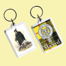 MacLeod Of Lewis Clan Badge Tartan Family Name Acryllic Key Ring Set of ...