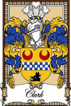Clark Bookplate Print Clark Scottish Family Crest Print - For ...
