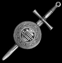 Barry Irish Coat Of Arms Sterling Silver Dirk Shield Large Crest Kilt ...