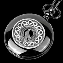 Chalmers Clan Badge Silver Clan Crest Black Hunter Pocket Watch - For ...