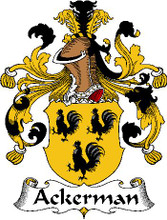 Ackerman German Coat of Arms Large Print Ackerman German Family Crest ...