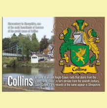 Collins Coat of Arms English Family Name Fridge Magnets Set of 2 - For ...