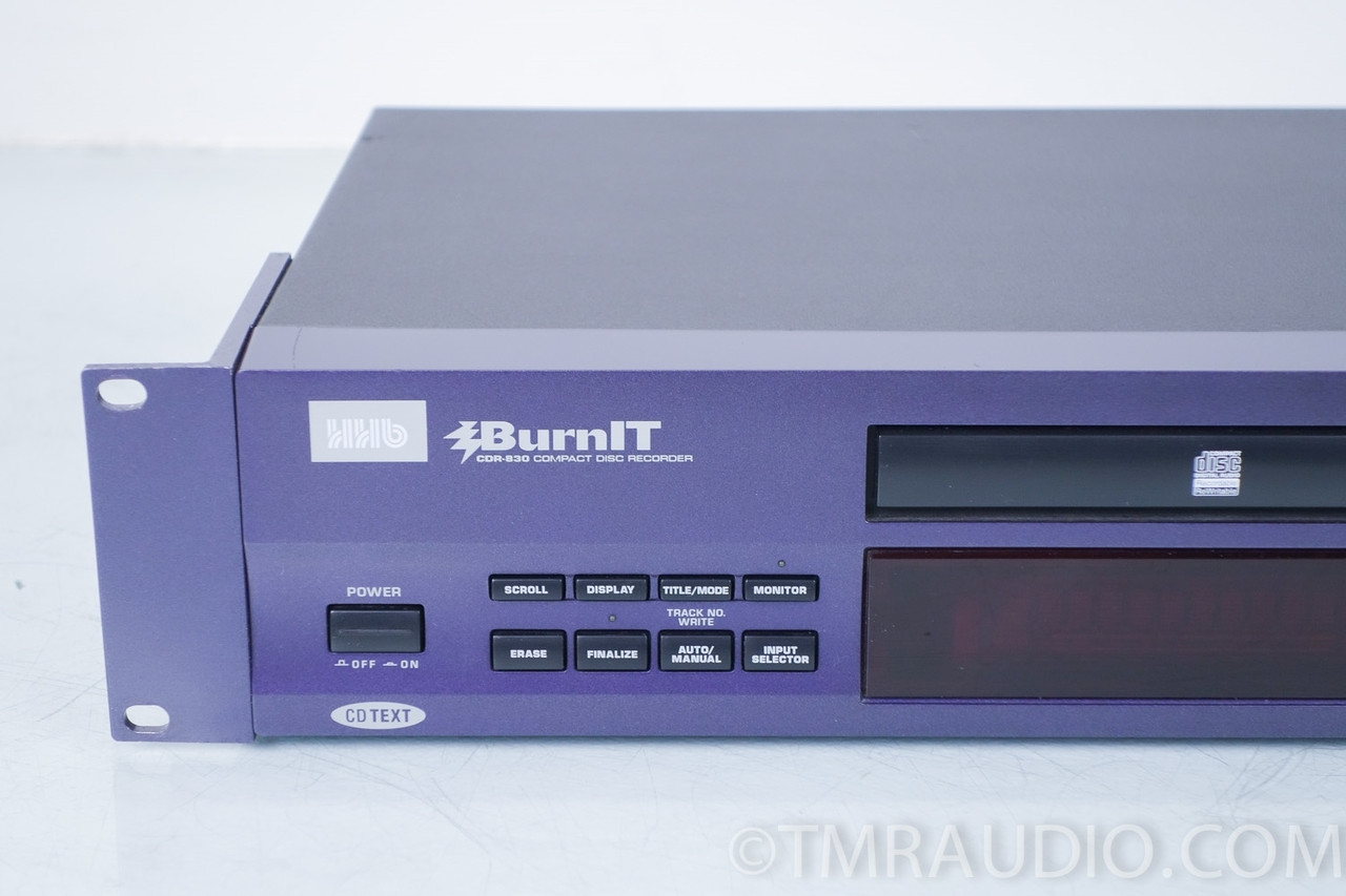 HHB CDR-830; BurnIT CDR830 CD Recorder - The Music Room
