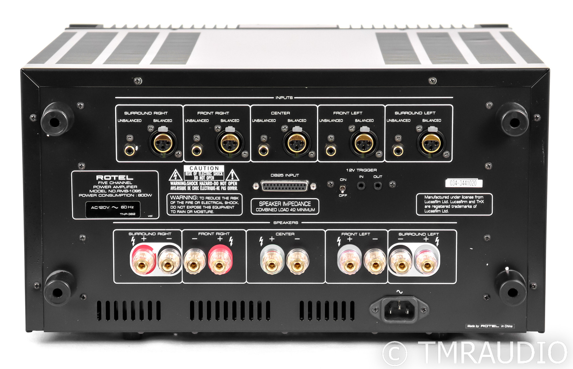 Rotel RMB-1095 5 Channel Power Amplifier; RMB1095 - The Music Room