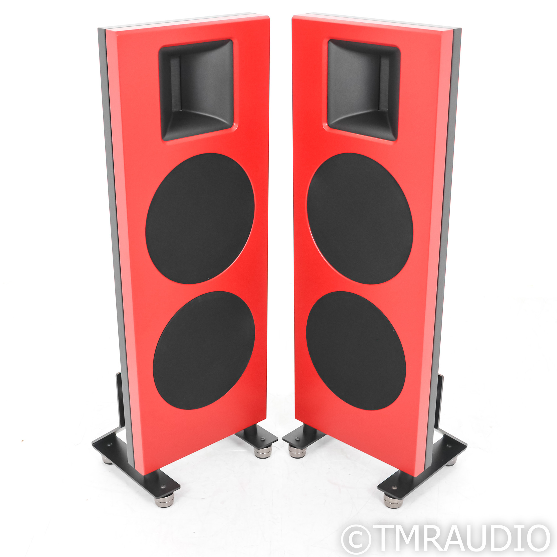 Spatial Audio X5 Open Baffle Hybrid Floorstanding Speakers; Red Pair ...