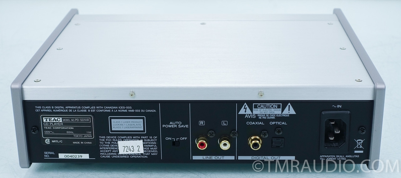 Teac PD-501HR High-Resolution CD Player - The Music Room