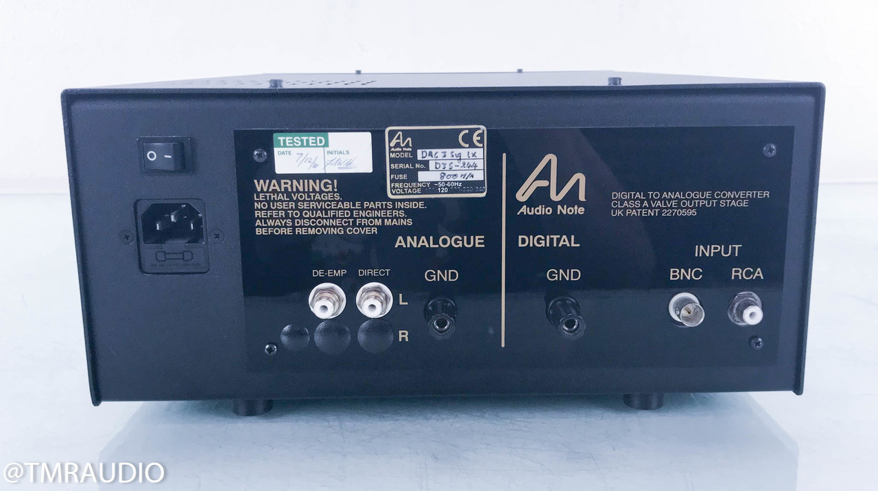 Audio Note DAC 3 Signature 1x Tube DAC; D/A Converter; Upgraded - The ...