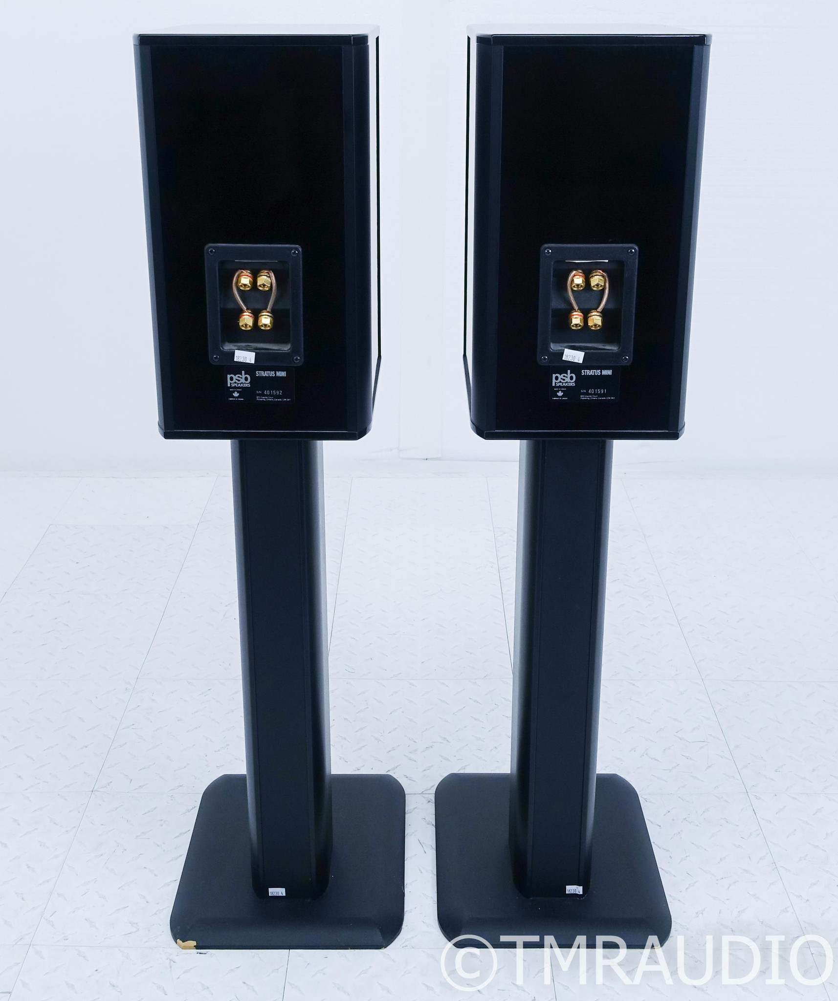 PSB Stratus Mini Monitor Bookshelf Speakers; Gloss Black Pair w/ Stands ...