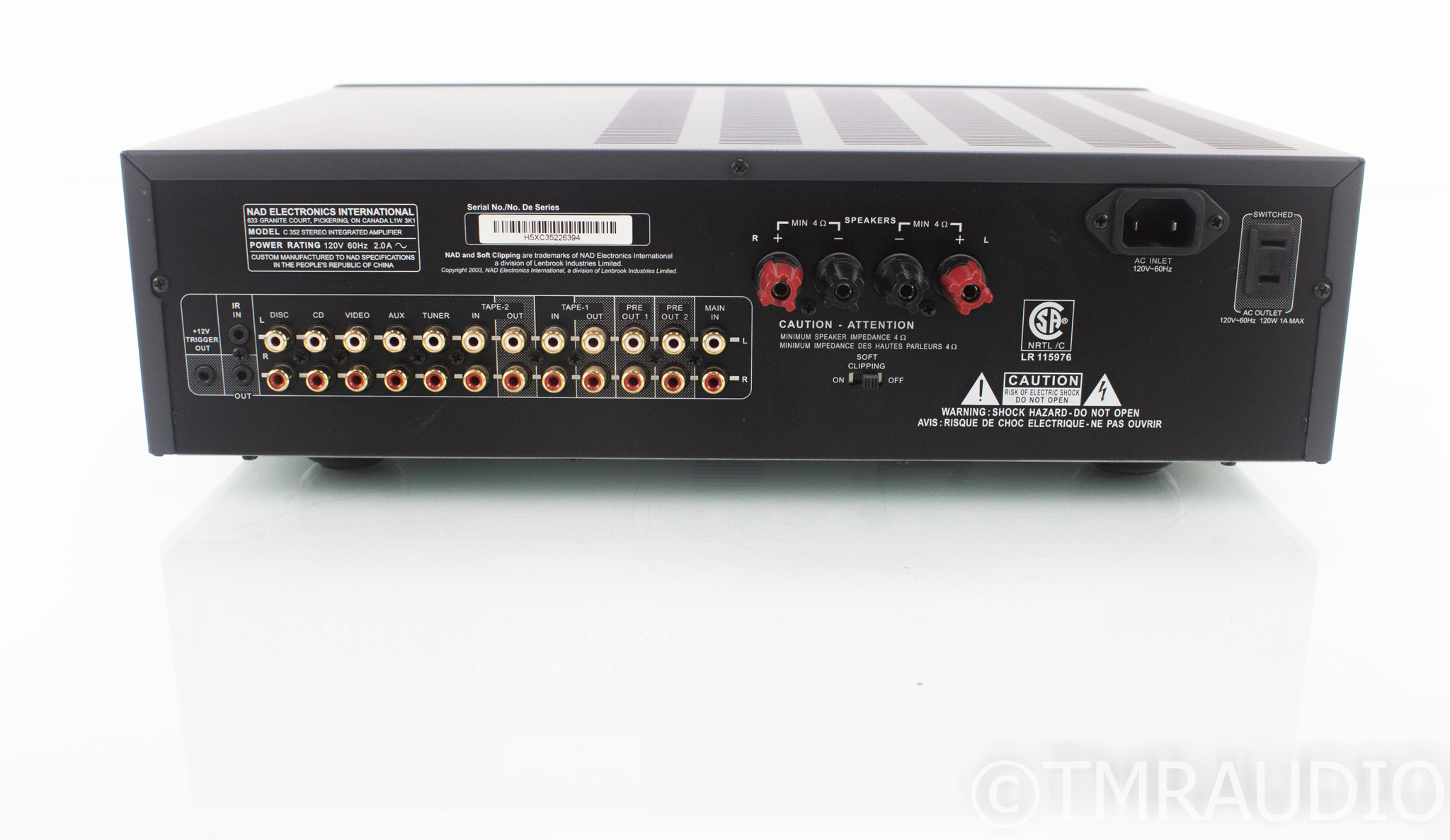 NAD C 352 Stereo Integrated Amplifier; C352; Remote - The Music Room