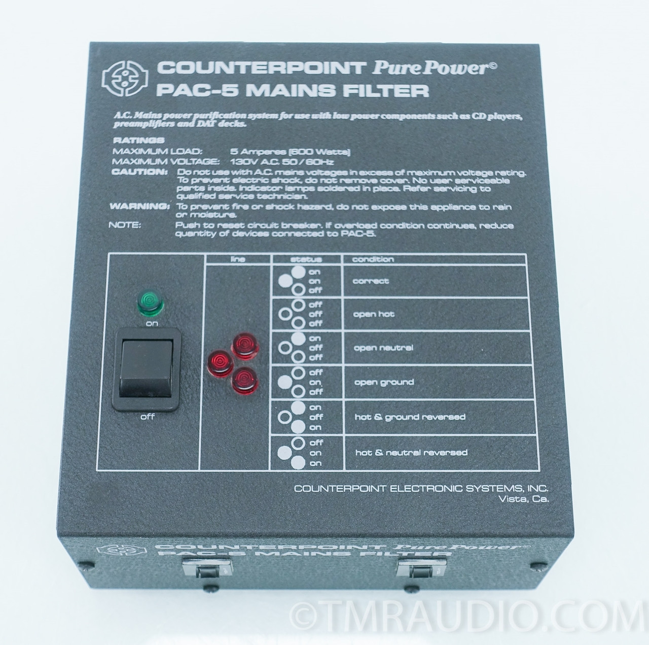 Counterpoint PAC-5 PurePower Mains Power Filter