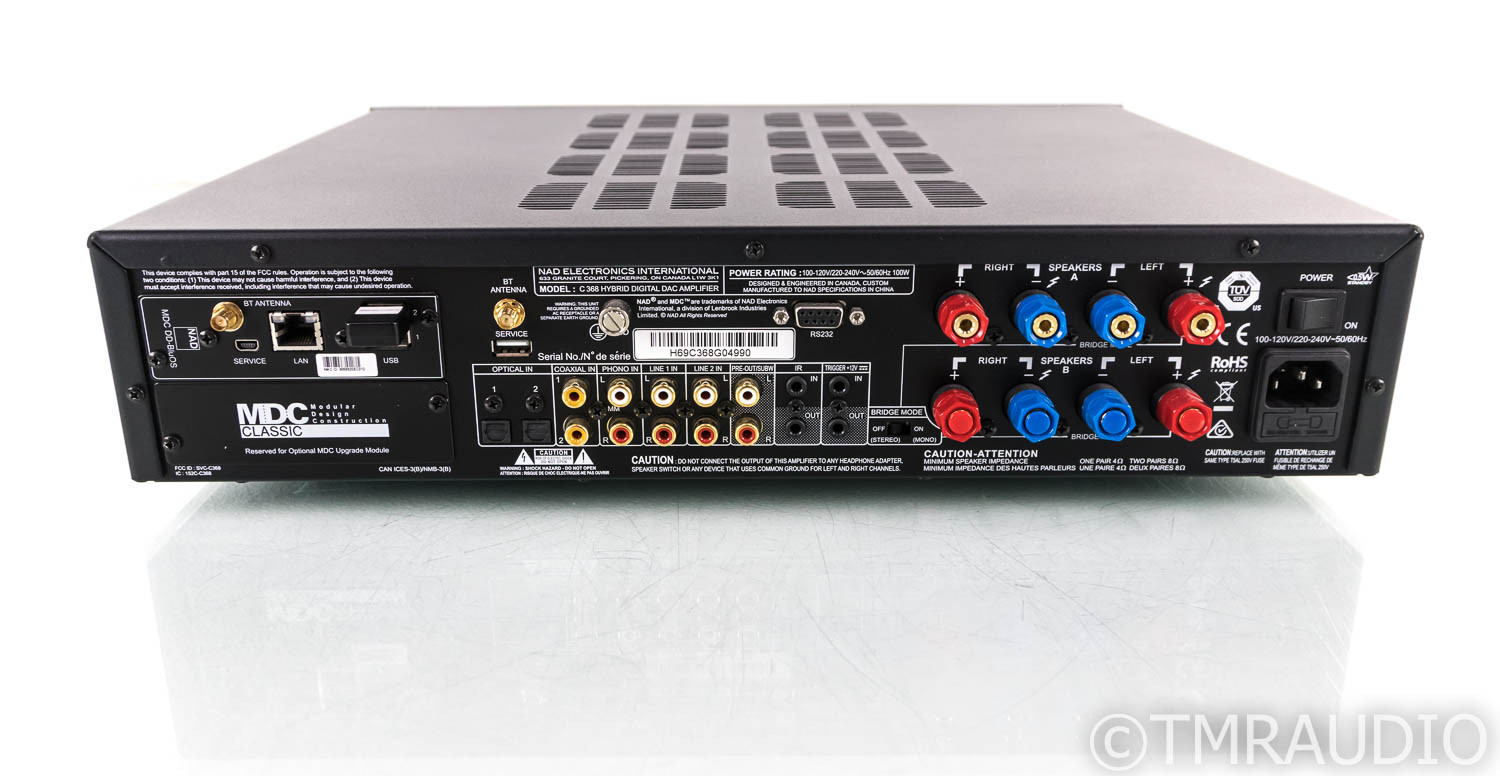 NAD C-368 Stereo Integrated Amplifier; C368; MM Phono; BluOS; Remote ...