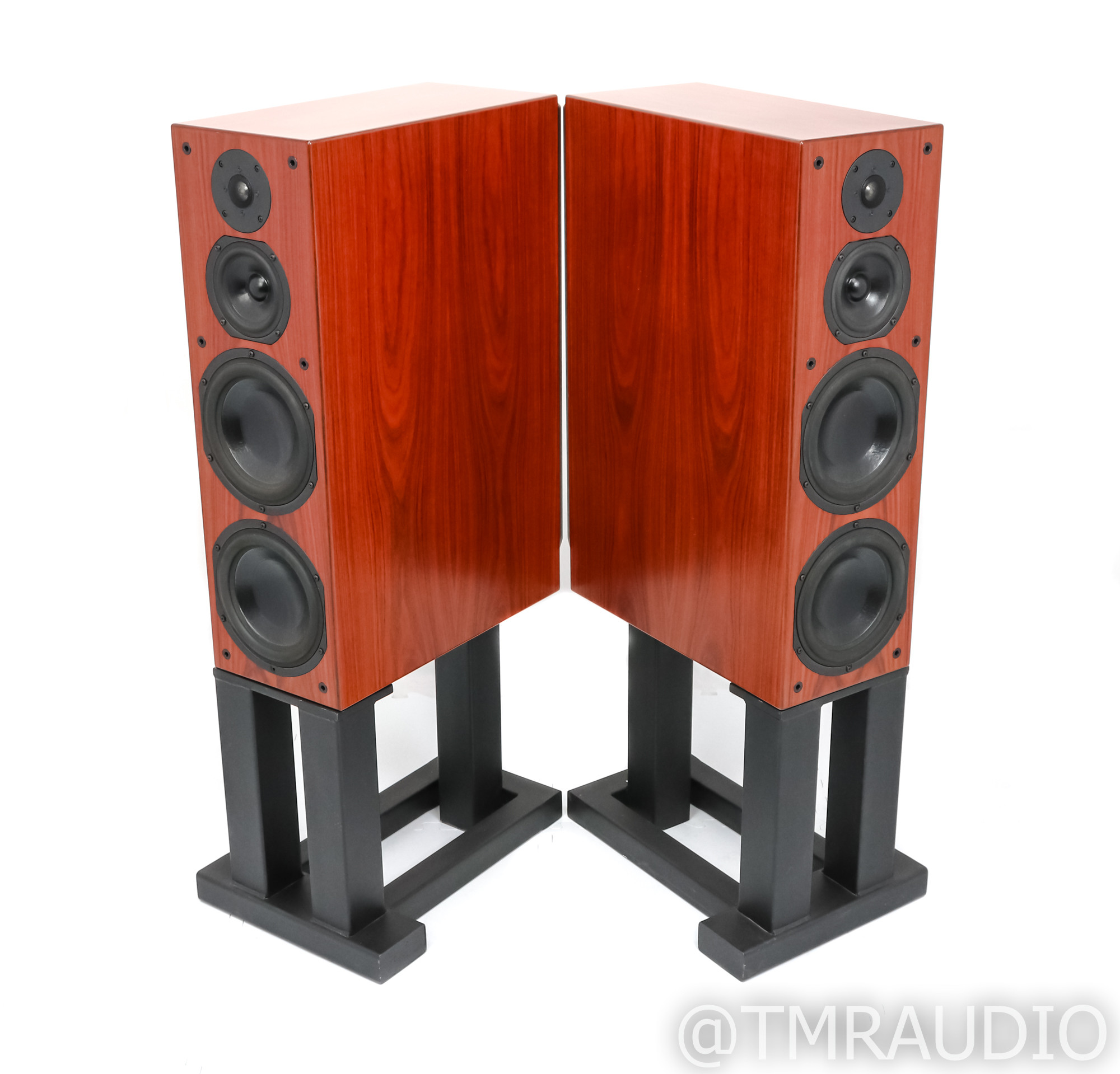 Aerial Acoustics LR5 Bookshelf Speakers; Rosewood Pair w/ Stands; LR-5 ...