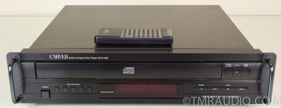 Carver SD/A 360 5 Disc CD Player / Changer w/ Remote AS-IS