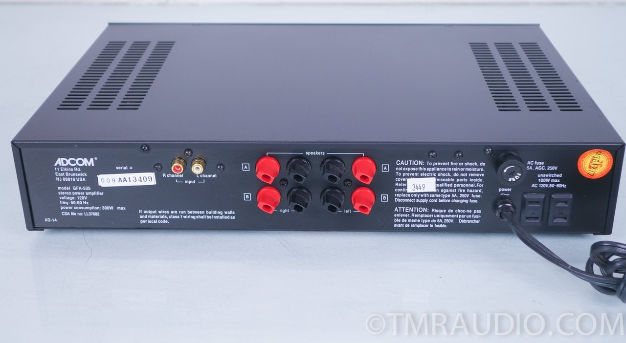 Adcom GFA-535 Stereo Power Amplifier (SOLD3) - The Music Room