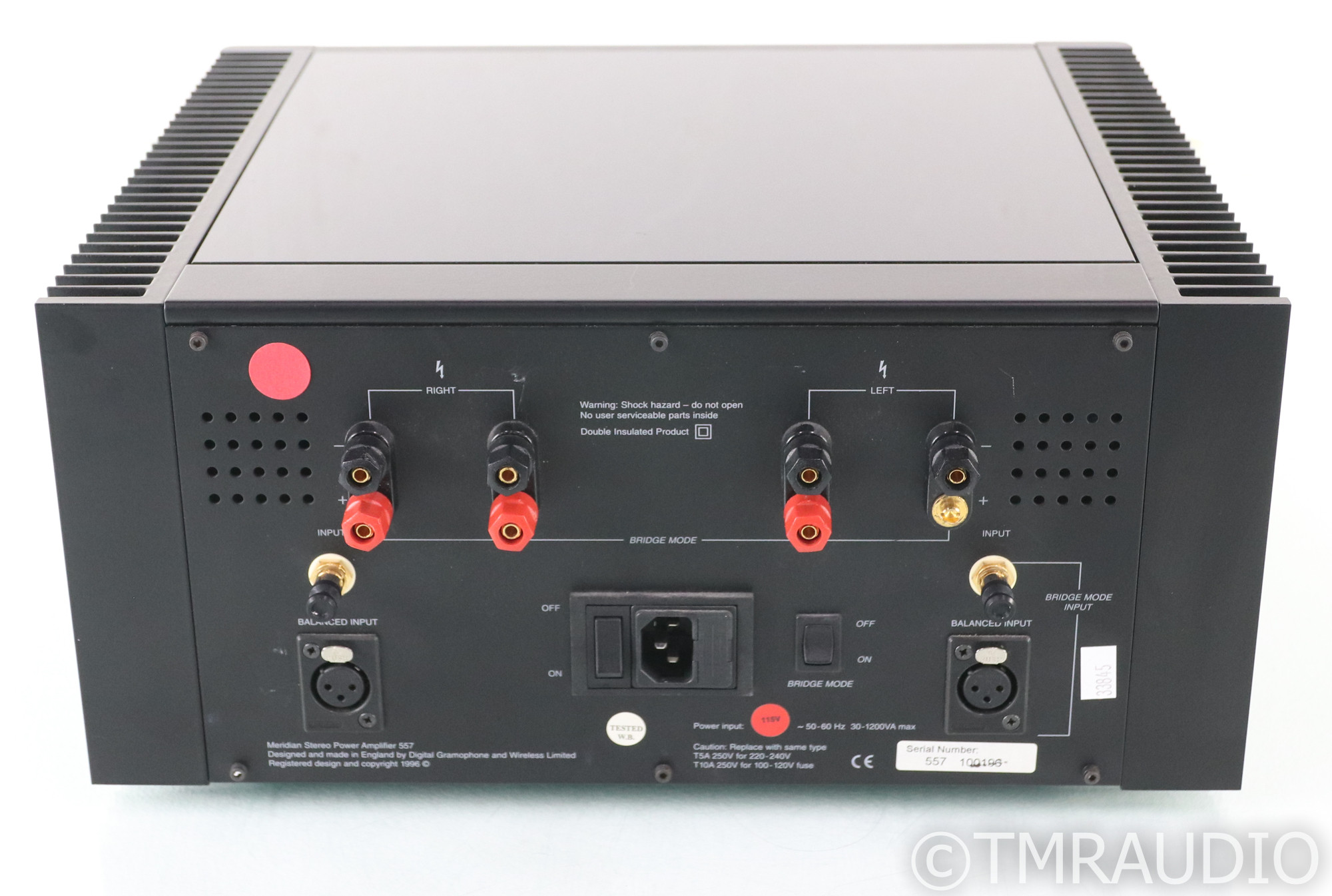 Meridian 557 Stereo Power Amplifier (SOLD) - The Music Room
