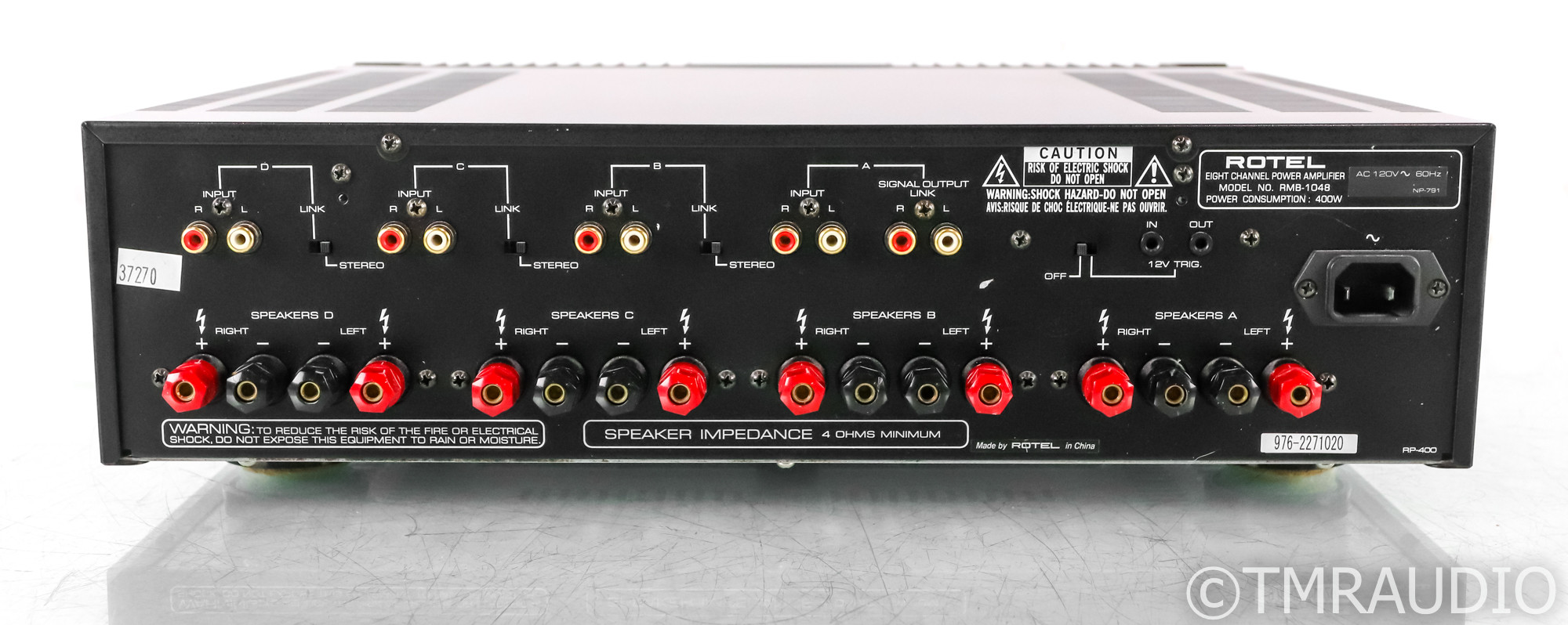 Rotel RMB-1048 8 Channel Power Amplifier; Black; RMB1048 - The Music Room