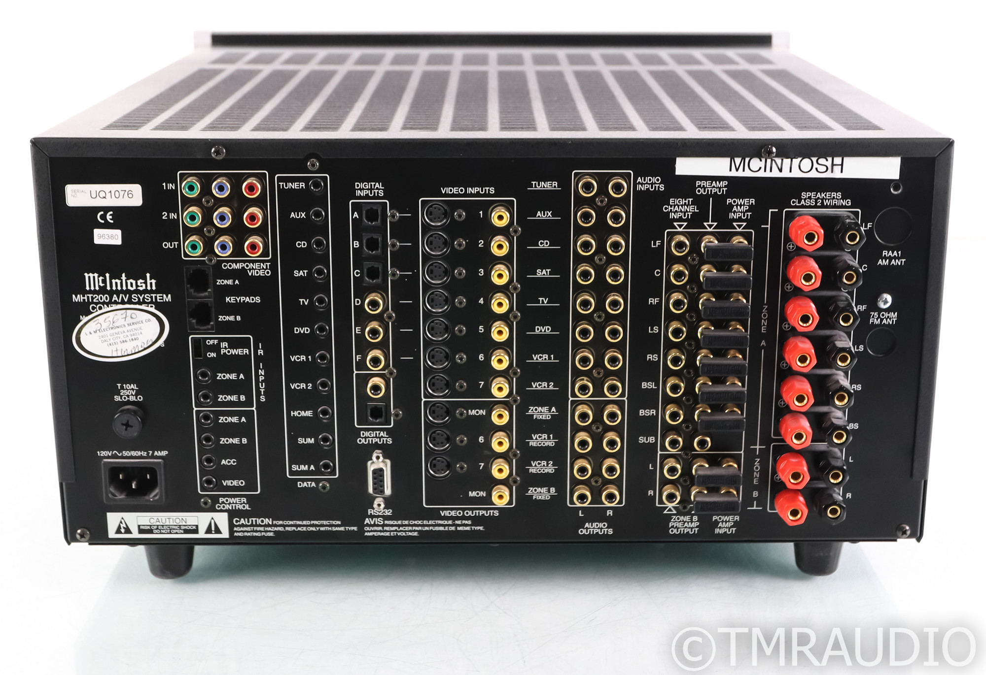 McIntosh MHT200 8.1 Channel Home Theater Receiver; MHT-200; Remote ...