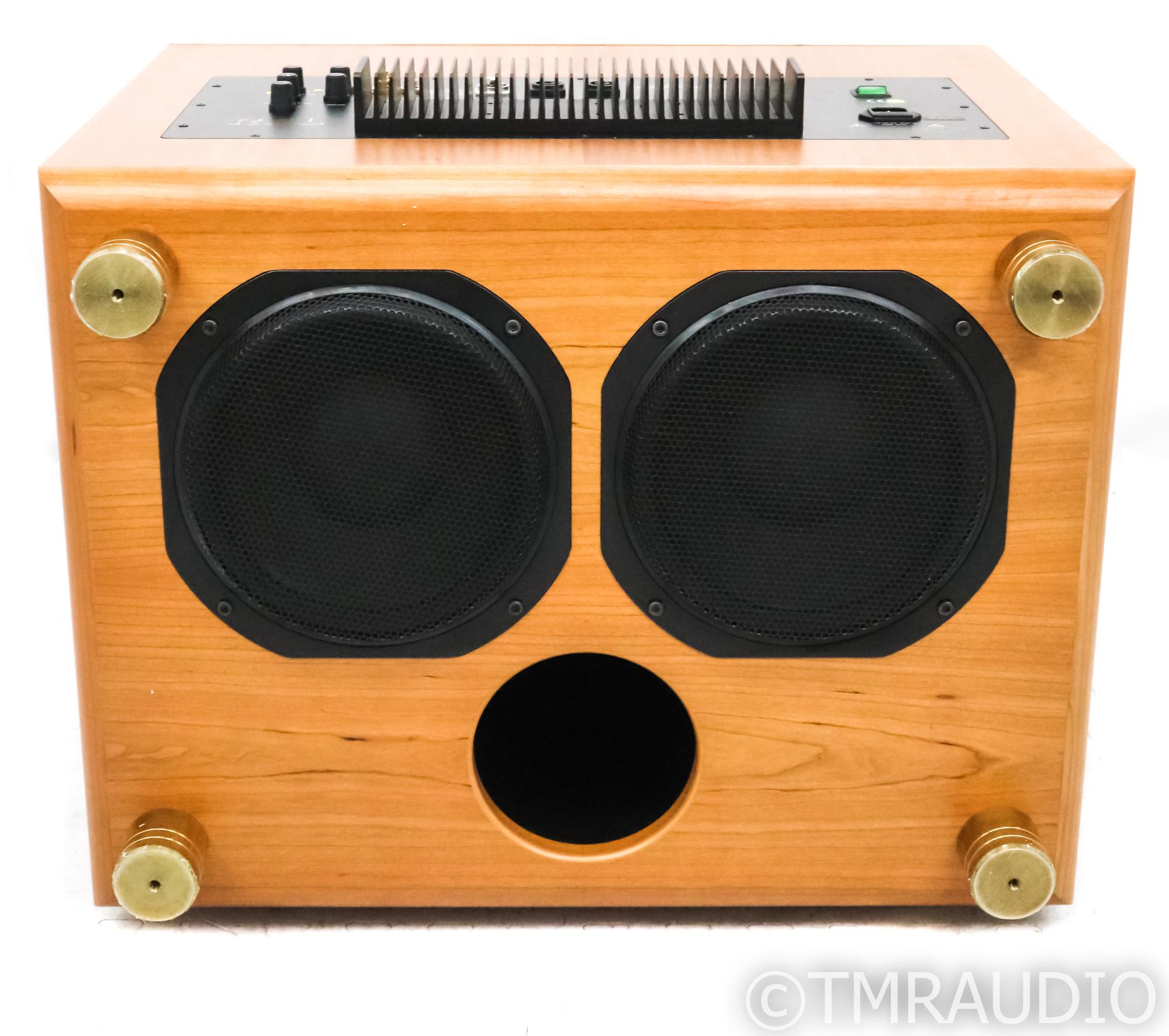 REL Studio III Dual 10" Powered Subwoofer; Cherry - The Music Room