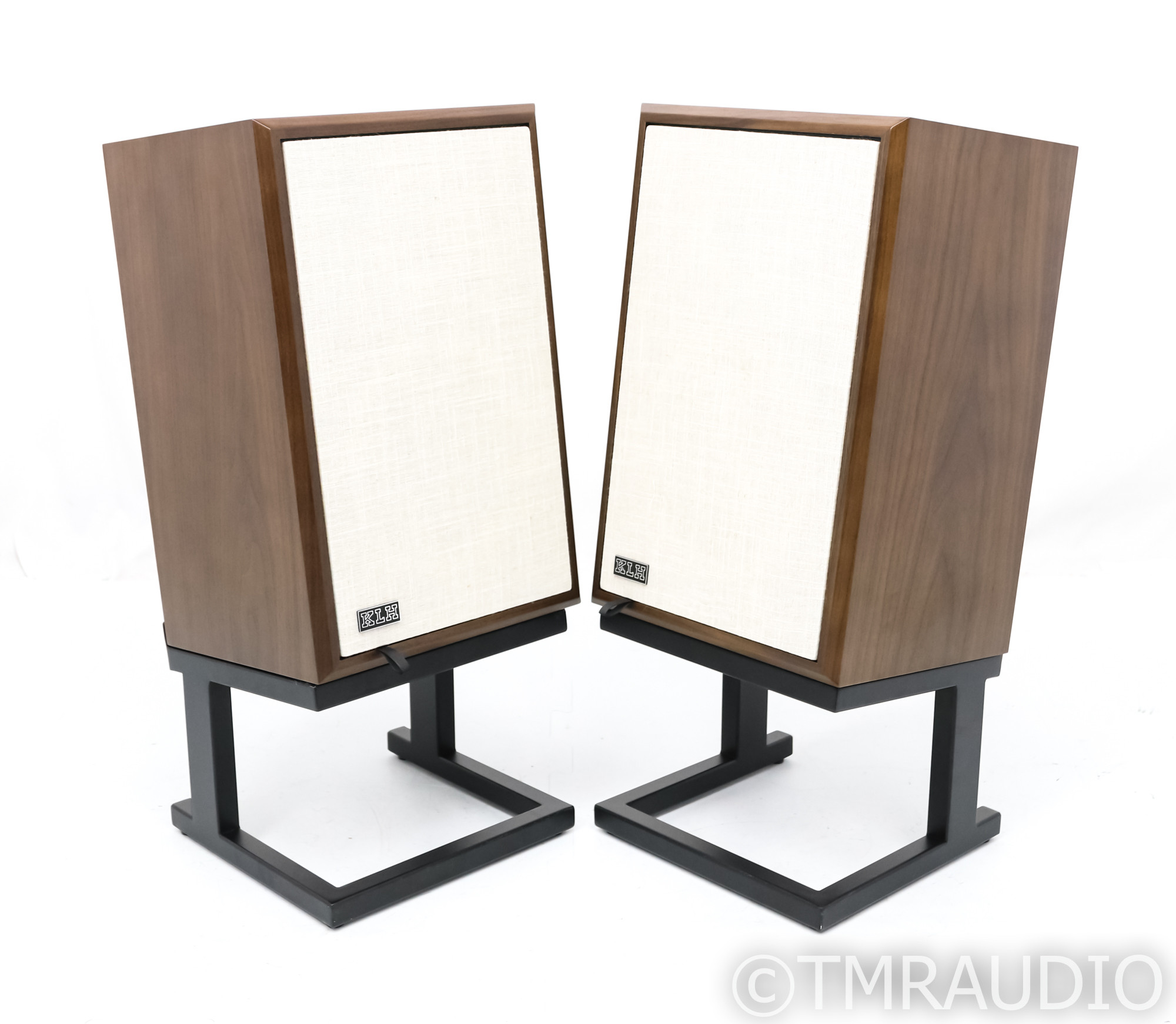 KLH Model 3 Bookshelf Speakers; Walnut Pair w/ Stands; Model Three ...
