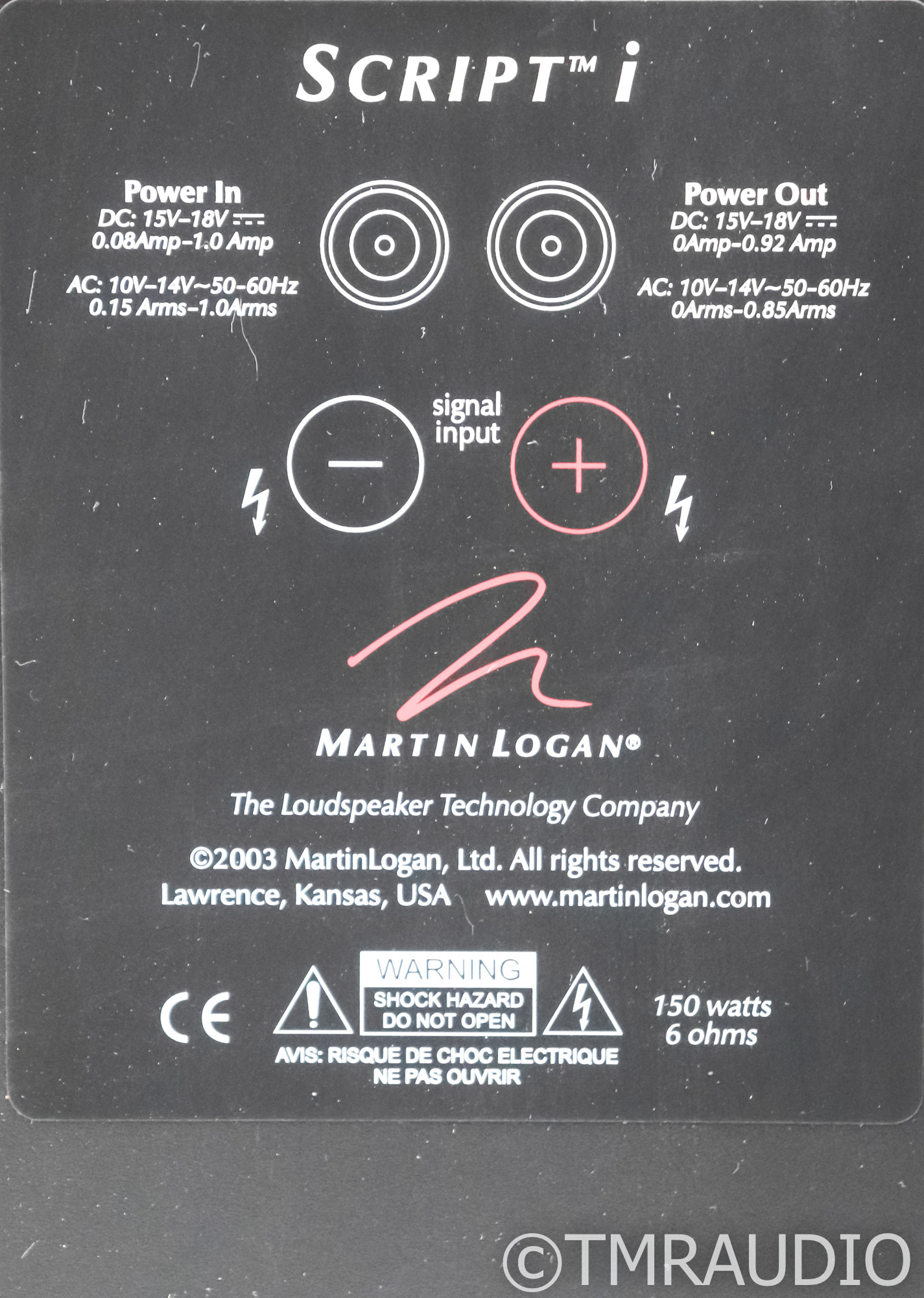 Martin Logan Script i Wall Mount Speakers; Black Pair - The Music Room