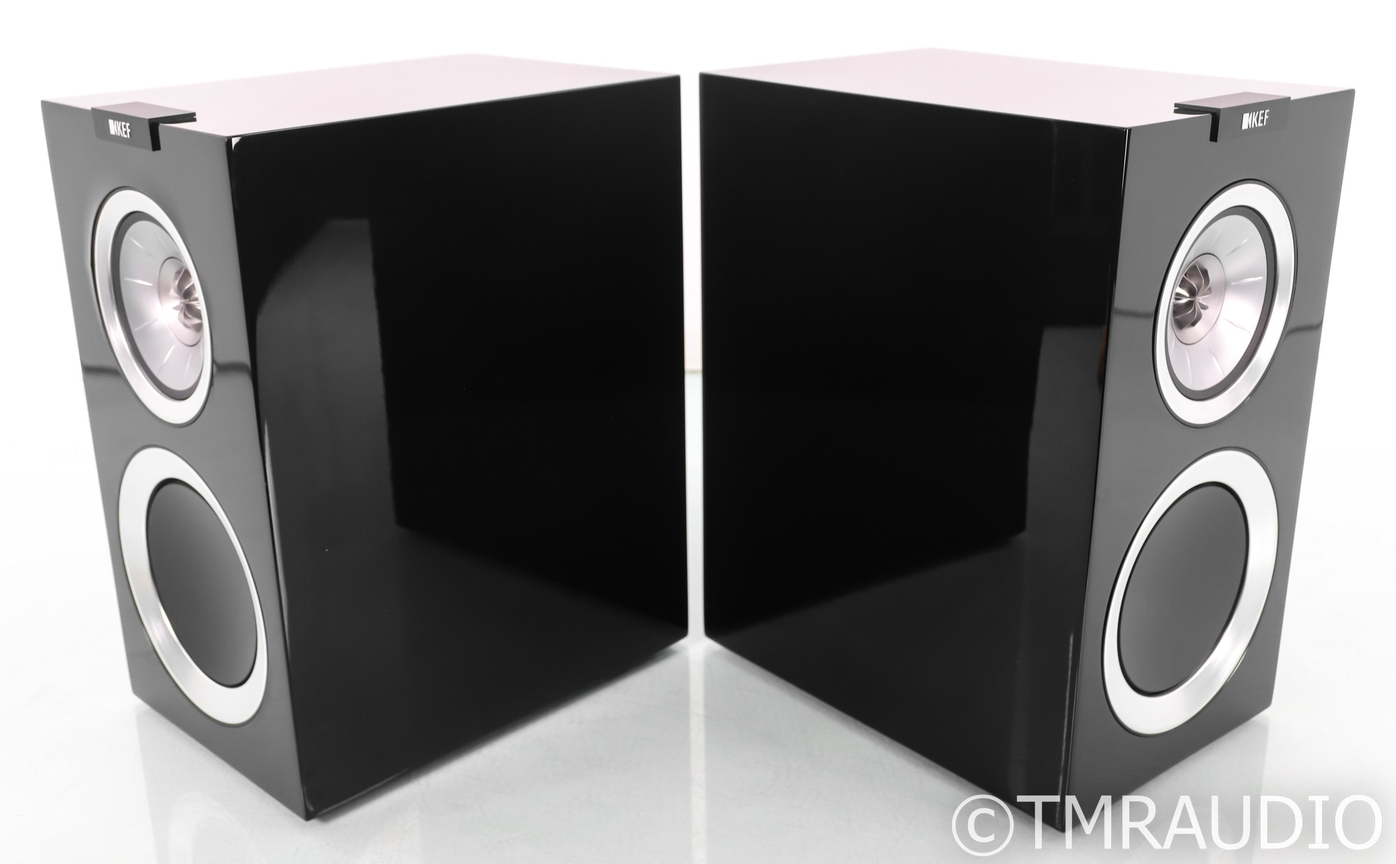 KEF R300 Bookshelf Speakers; R-300; Black Pair (SOLD) - The Music Room