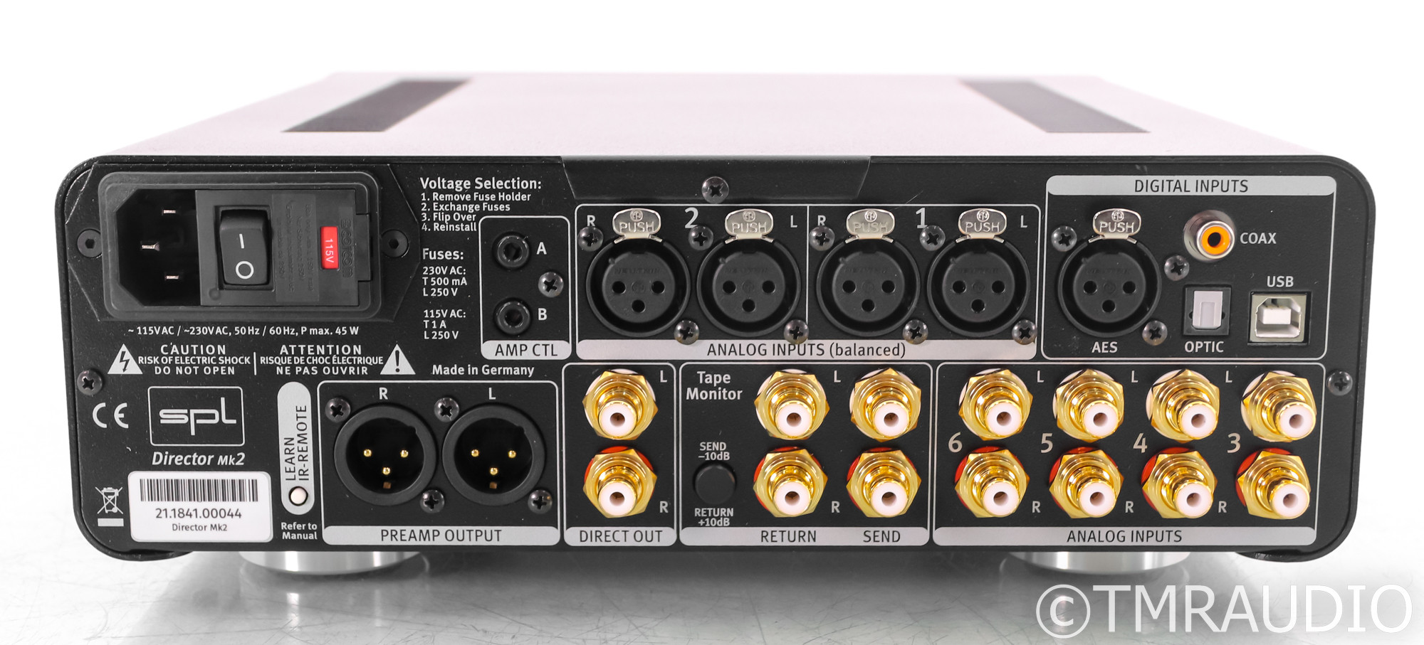 SPL Director MkII DAC / Preamplifier; D/A Converter; Silver - The Music ...