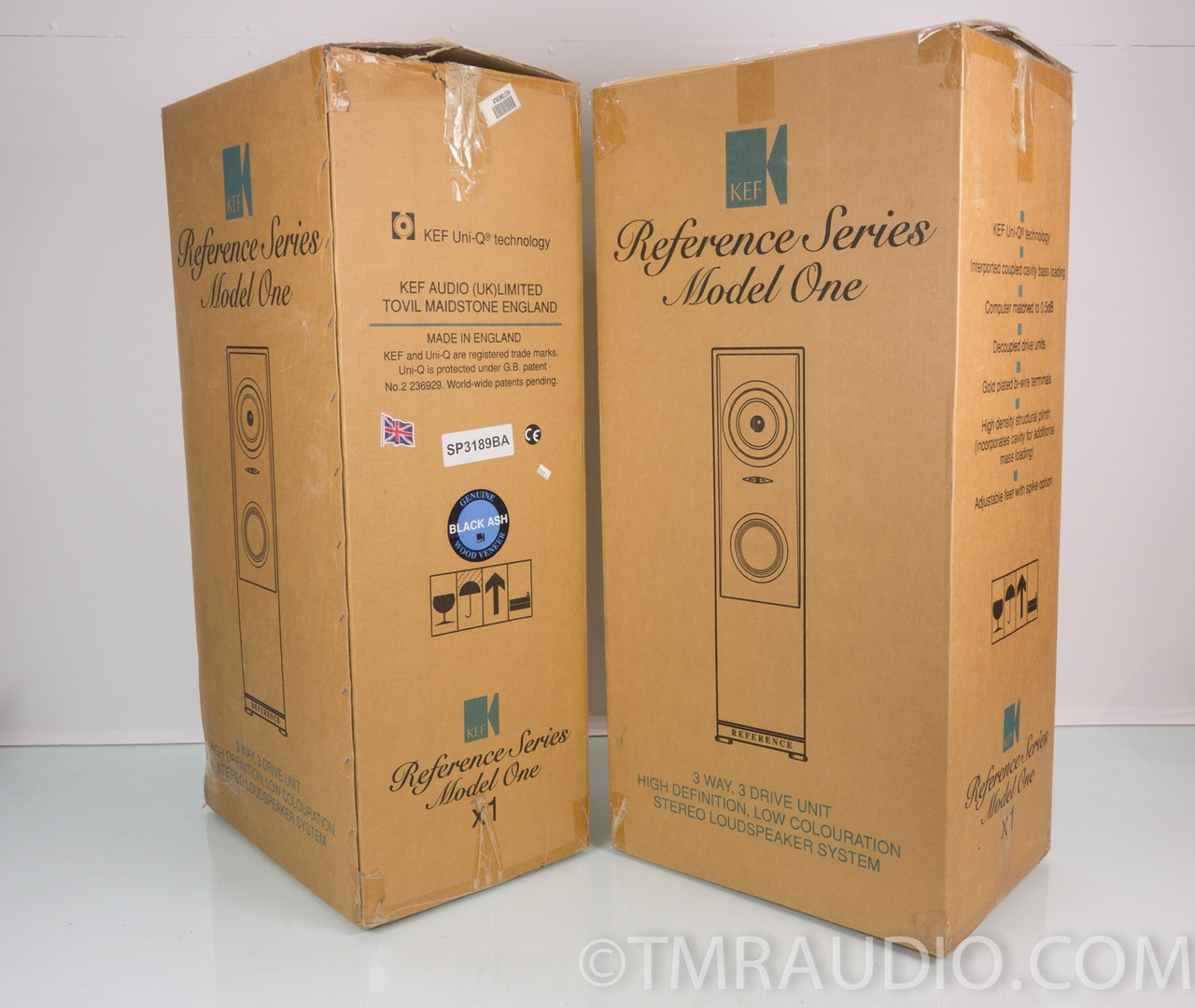 Kef Reference Series Model One Speakers; Near Mint Pair in Factory Box ...