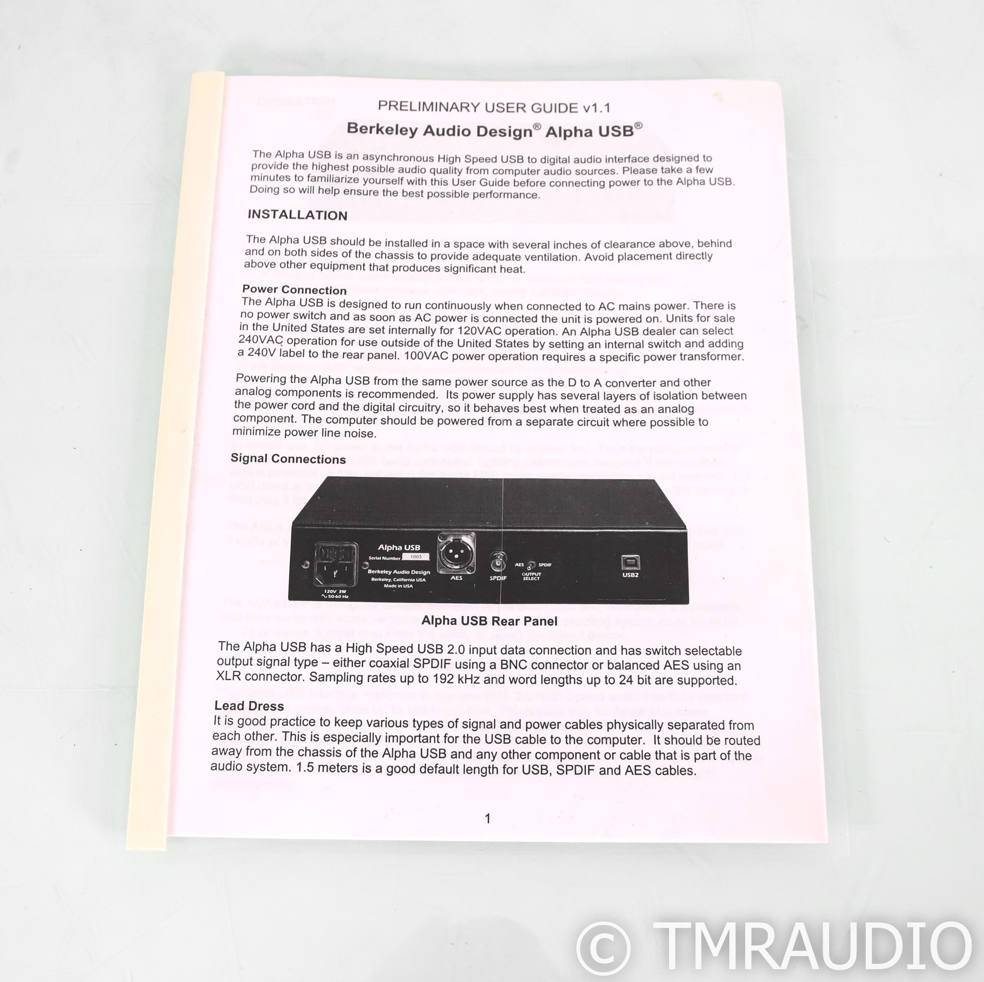 Berkeley Audio Design Alpha USB Digital Interface