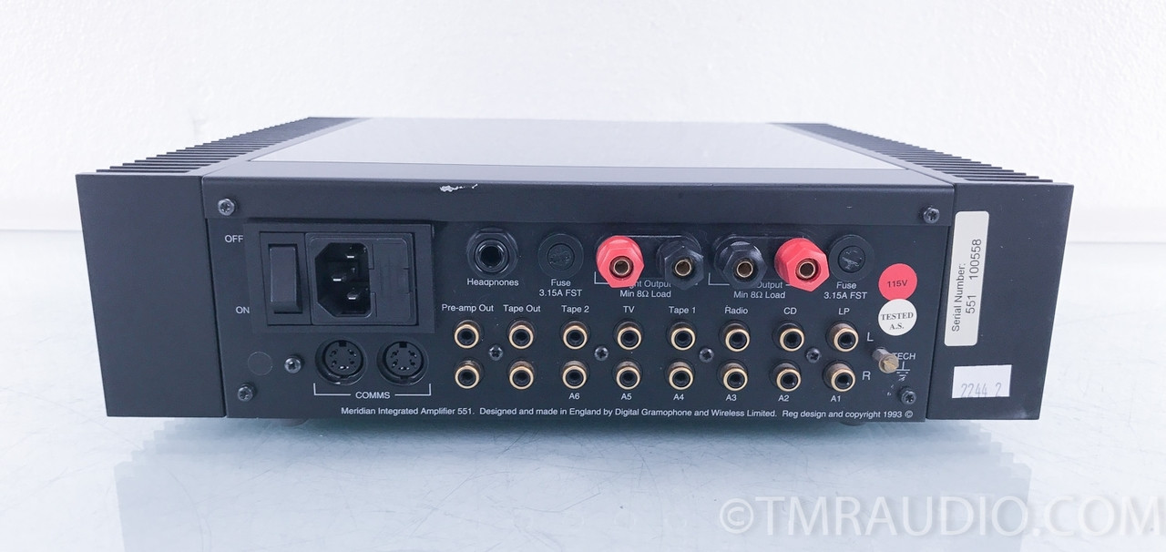 Meridian 551 Integrated Amplifier; MSR Remote - The Music Room