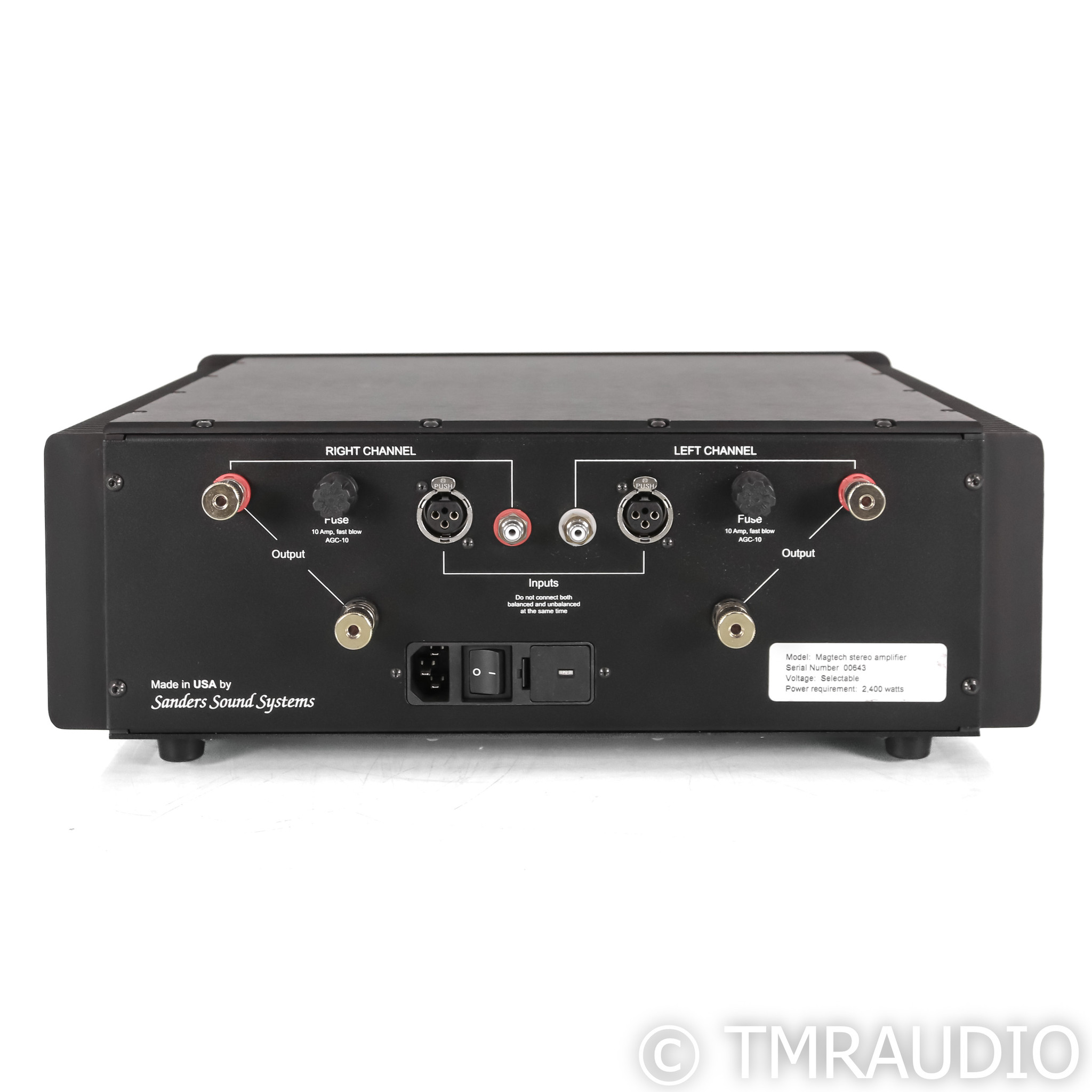 Sanders Magtech Stereo Power Amplifier; Black - The Music Room