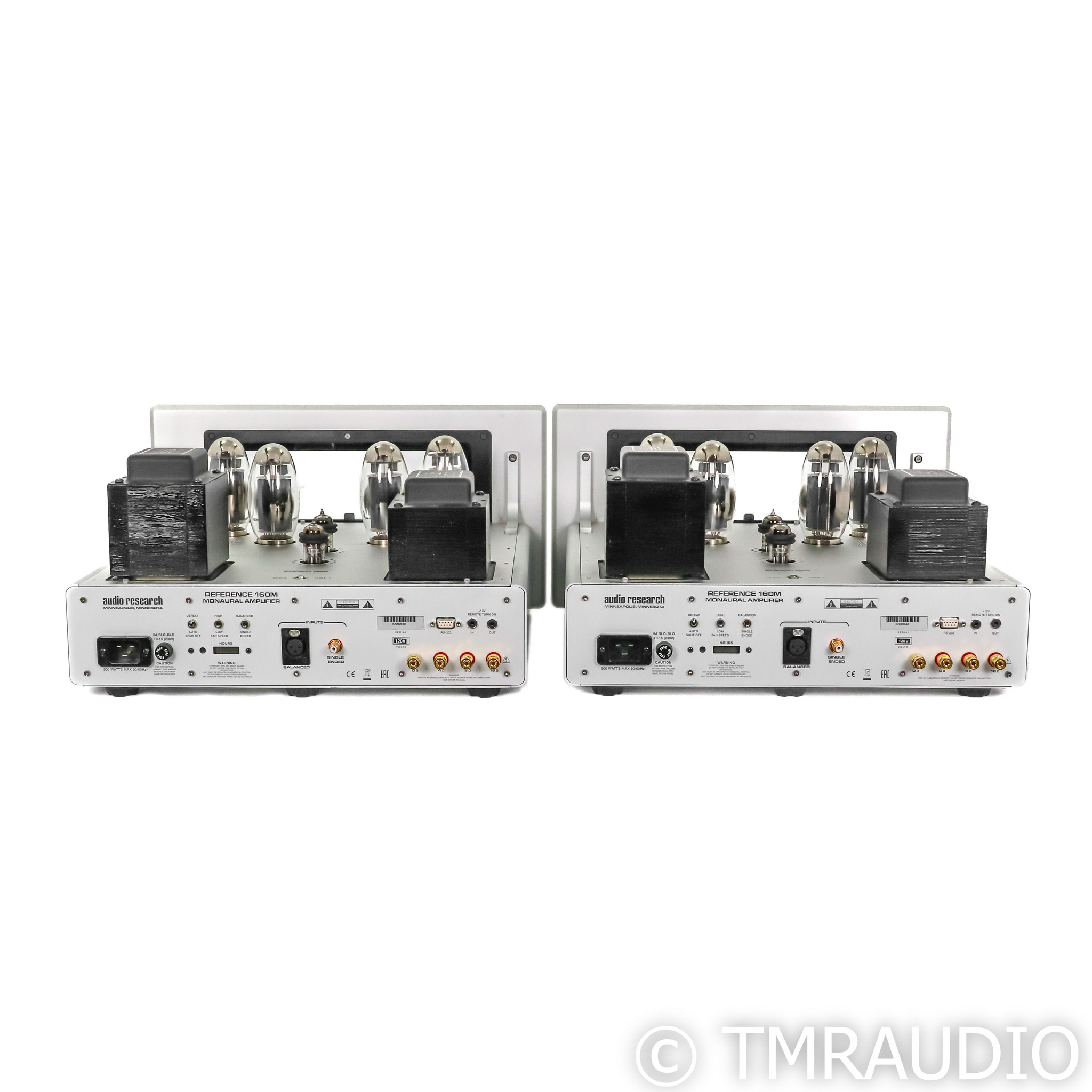 Audio Research Reference 160M Mono Tube Power Amplifier; Monoblock Pair ...