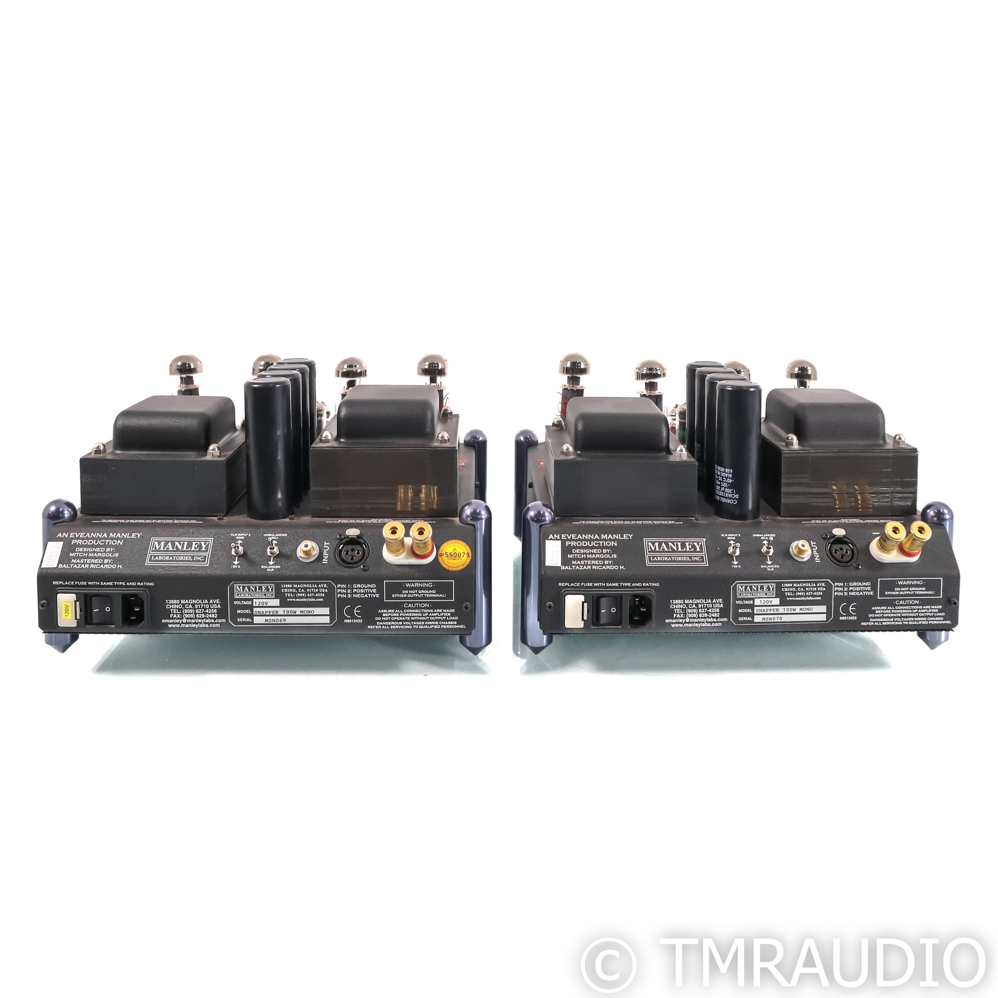 Manley Laboratories Snapper Monoblock Tube Power Amplifiers; Pair - The ...