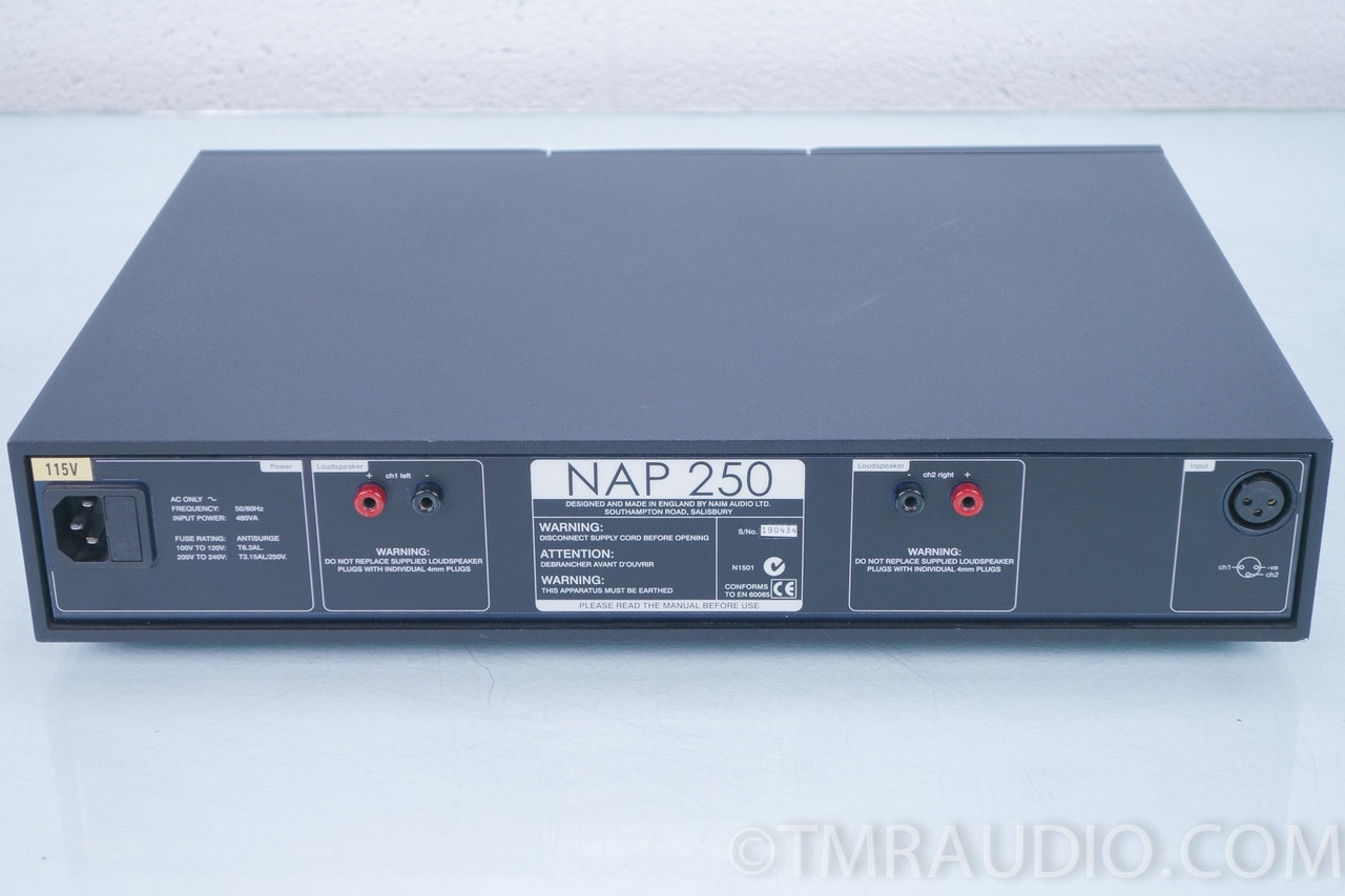 Naim NAP-250 Stereo Power Amplifier; NAP 250-2 Amp - The Music Room
