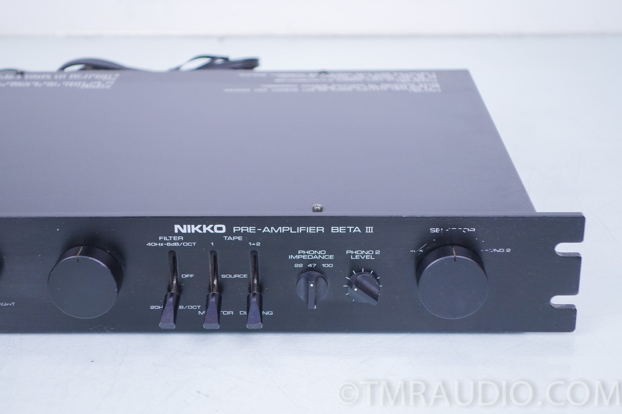 Nikko Beta iii Vintage Stereo Preamplifier / Preamp