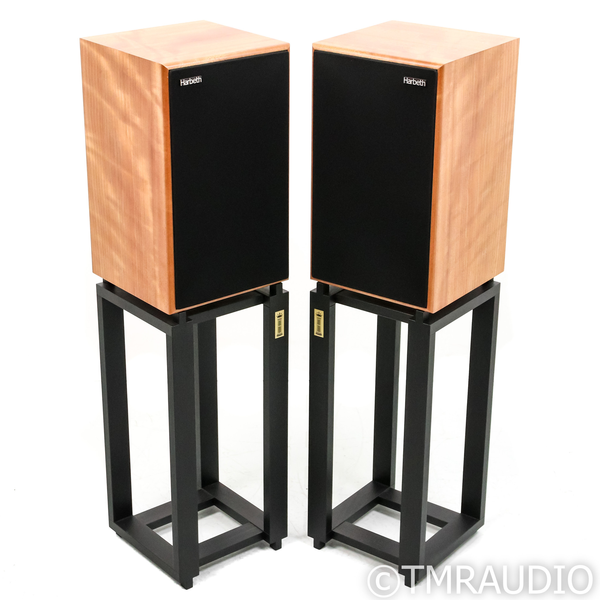 Harbeth 30.2 XD Bookshelf Speakers; Okoume Pair w/ Ton Trager Stands (Warranty) - The Music Room