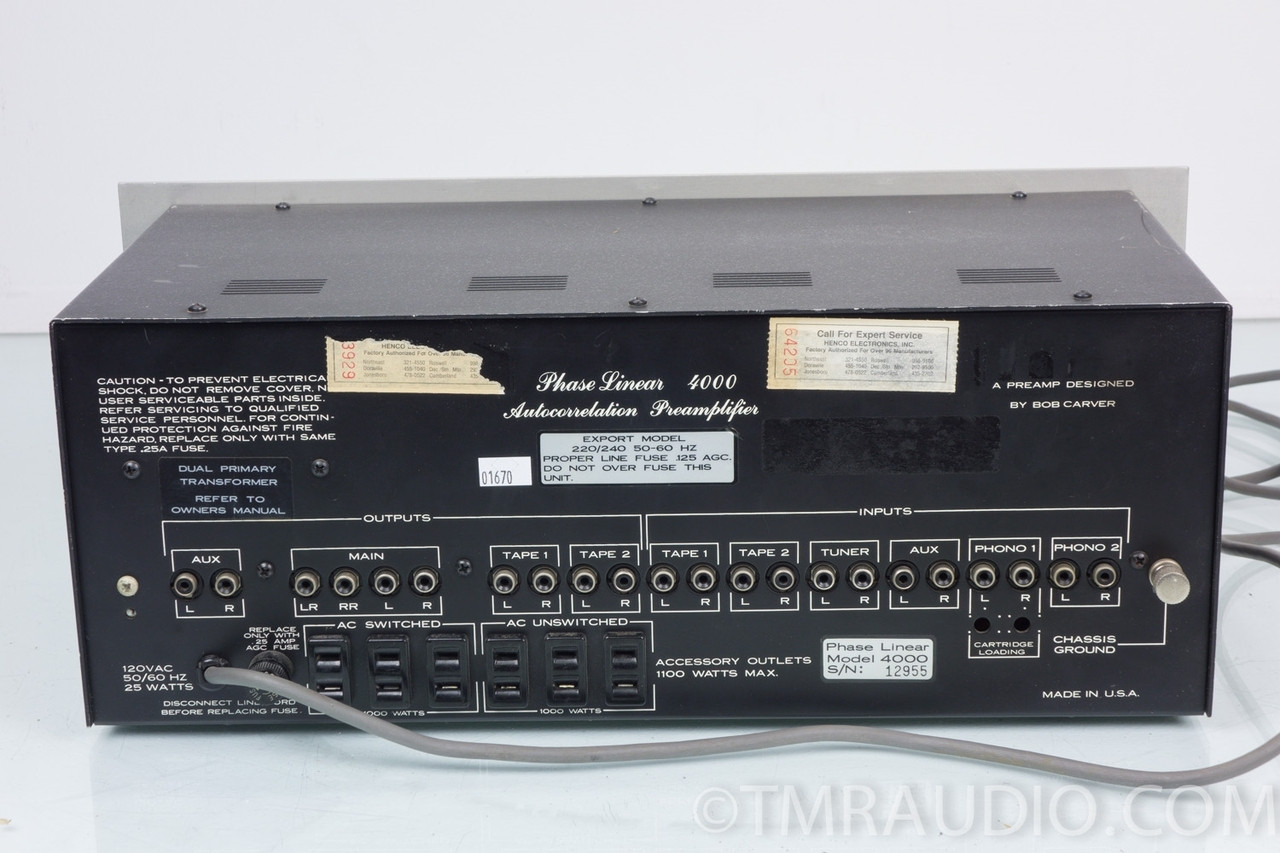 Phase Linear 4000 Vintage Preamplifier / Preamp - The Music Room