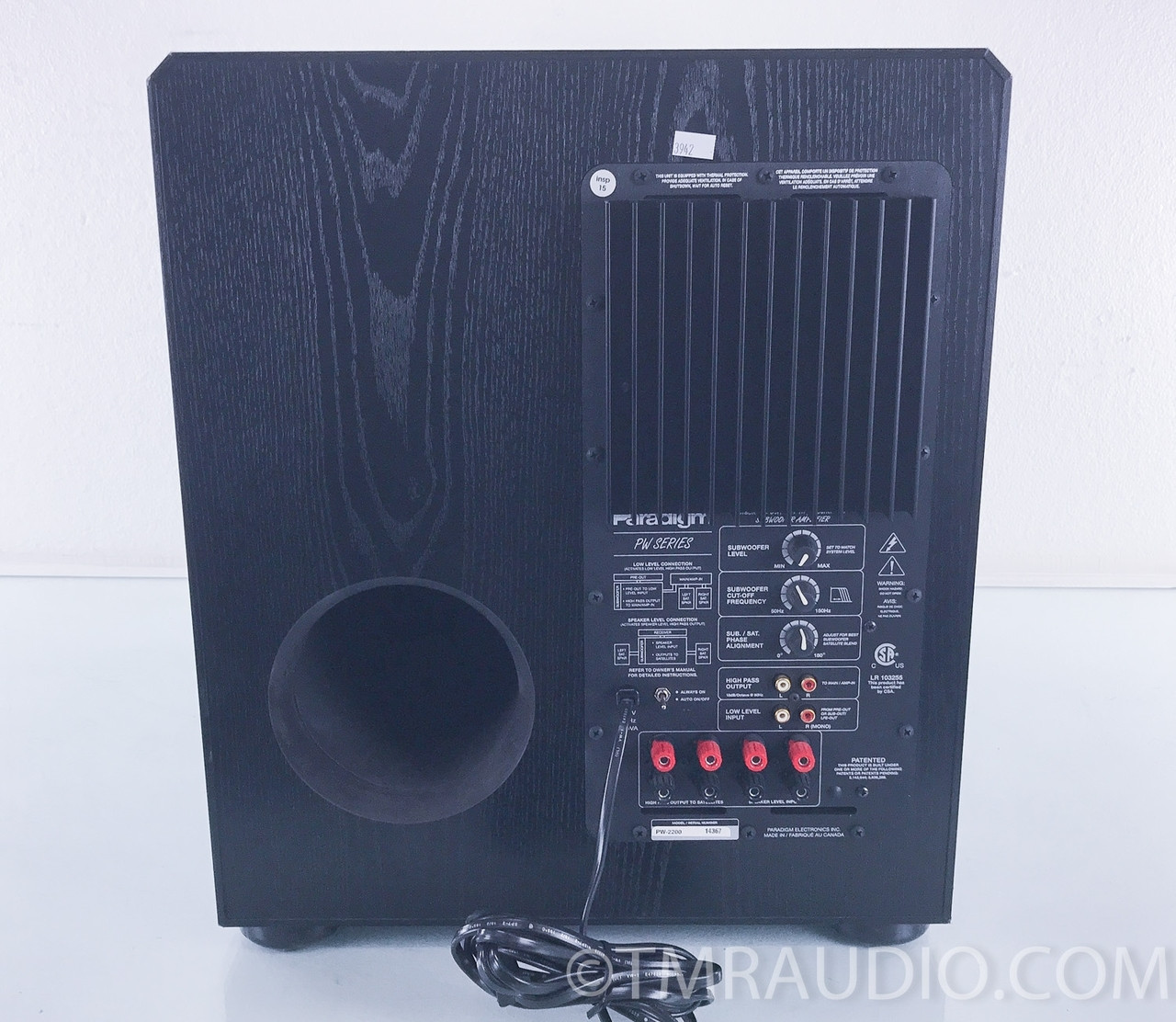 Paradigm PW-2200 Powered Subwoofer; Black - The Music Room
