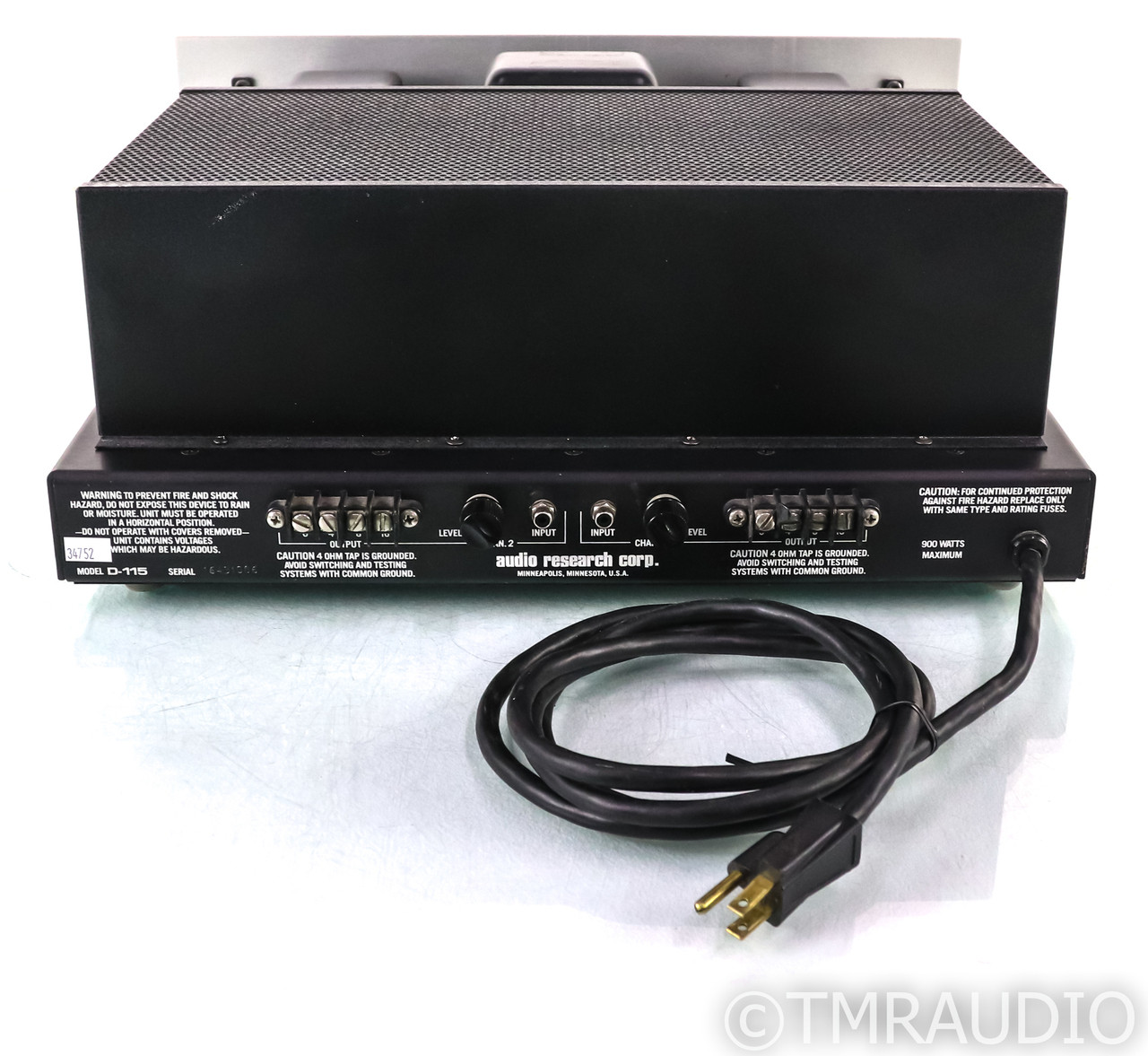 Audio Research D-115 MKII Vintage Stereo Tube Power Amplifier