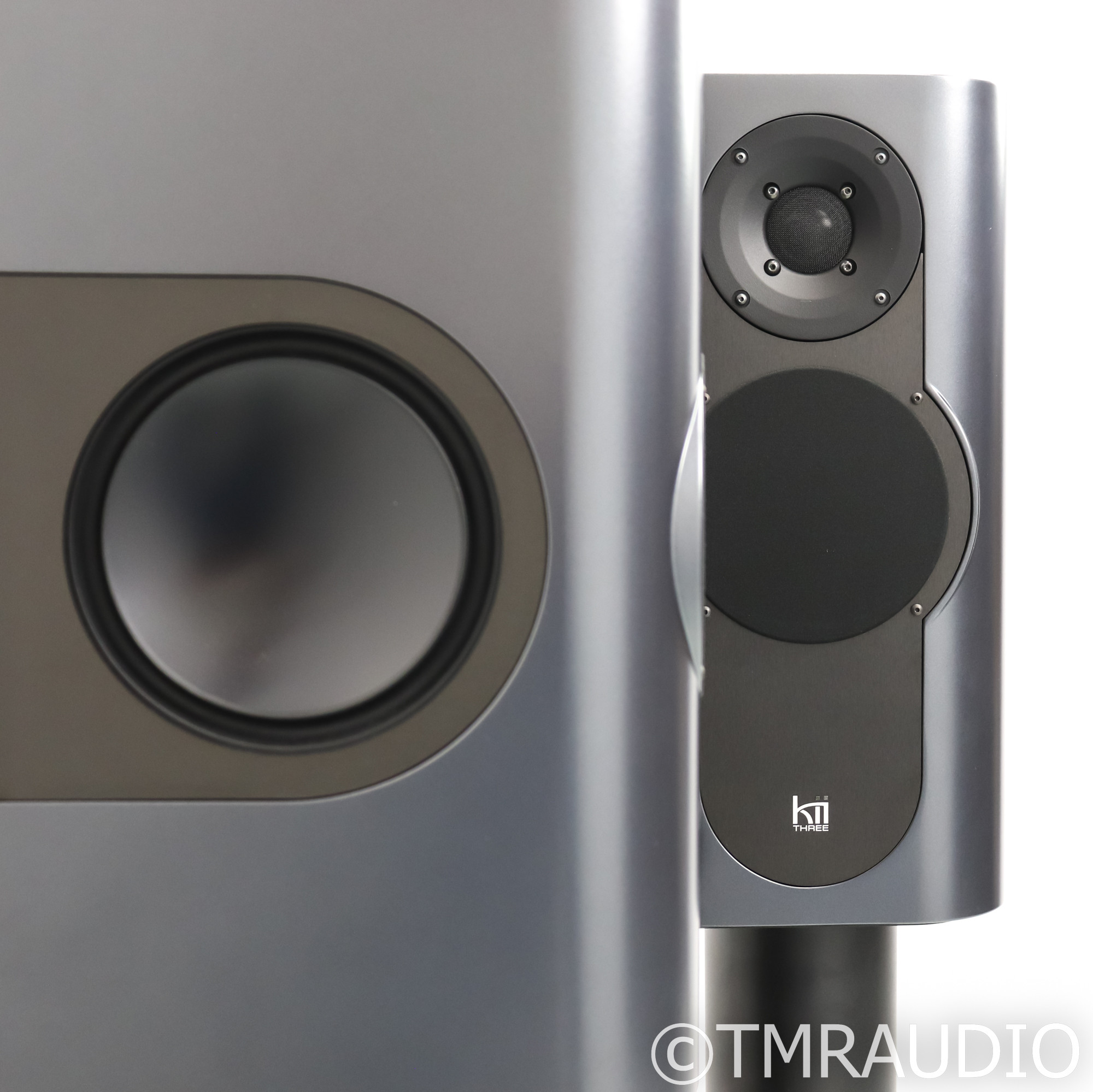 Kii Audio Kii Three Powered Bookshelf Speakers; Black Pair w/ Stands ...