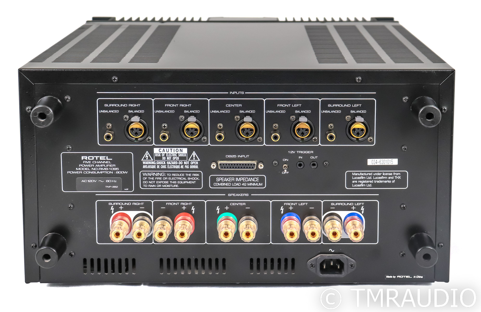 Rotel RMB-1095 5 Channel Power Amplifier; RMB1095; Black - The Music Room