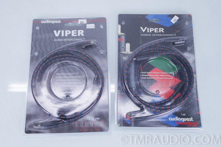 Audioquest Viper 1 Meter Pair; RCA Cables / Interconnects - The Music Room